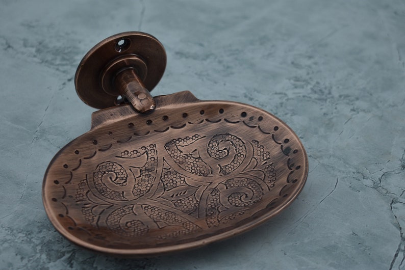 Copper Engraved Soap Dish, Wall Soap Holder, Handmade Copper Soap Dish ...