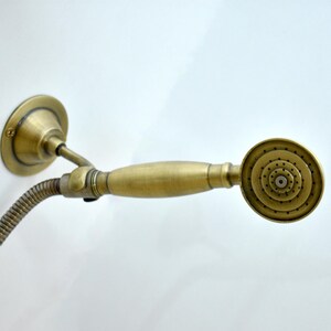 Unlacquered Bronze Exposed Shower Head With Handheld - Etsy