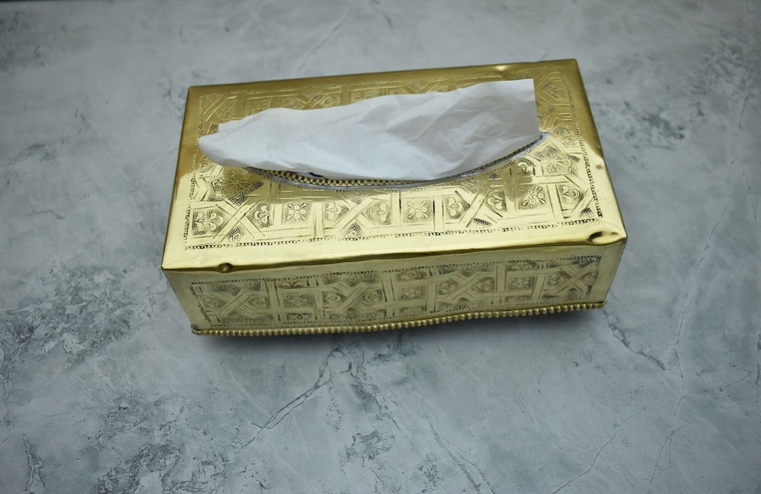Solid Brass Rectangle Engraved Tissue Box - Etsy
