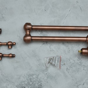 Copper Pot Filler, Kitchen Faucet, Kitchen Pot Filler, Stove Pot Filler ...