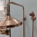 Copper Head Shower Exposed Pipe Faucet, Red Copper Rain Shower System ...