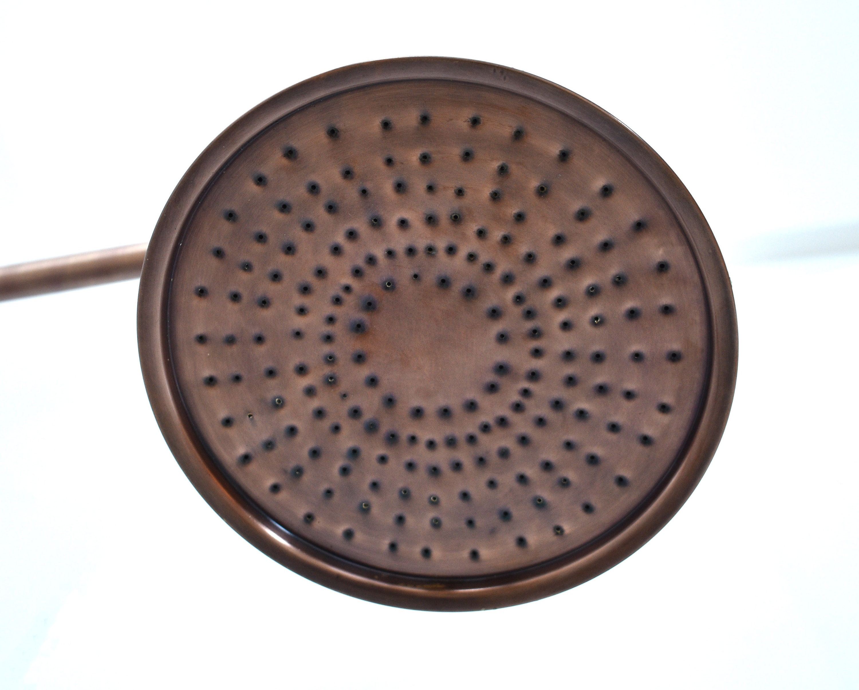 Exposed Copper Shower System, Round Copper Shower Head, Combo Handheld ...