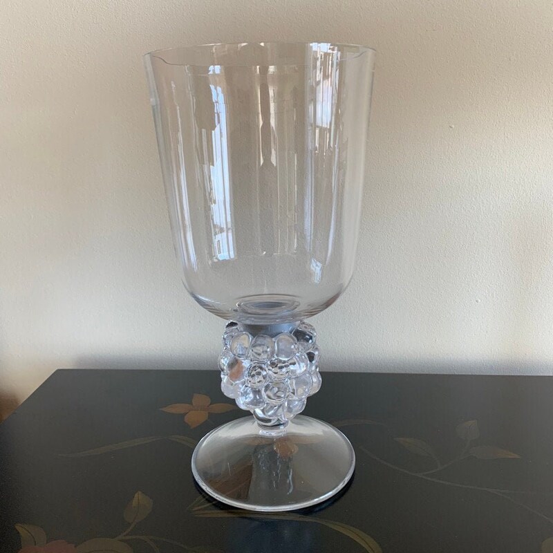 Footed Glass Vase - Etsy