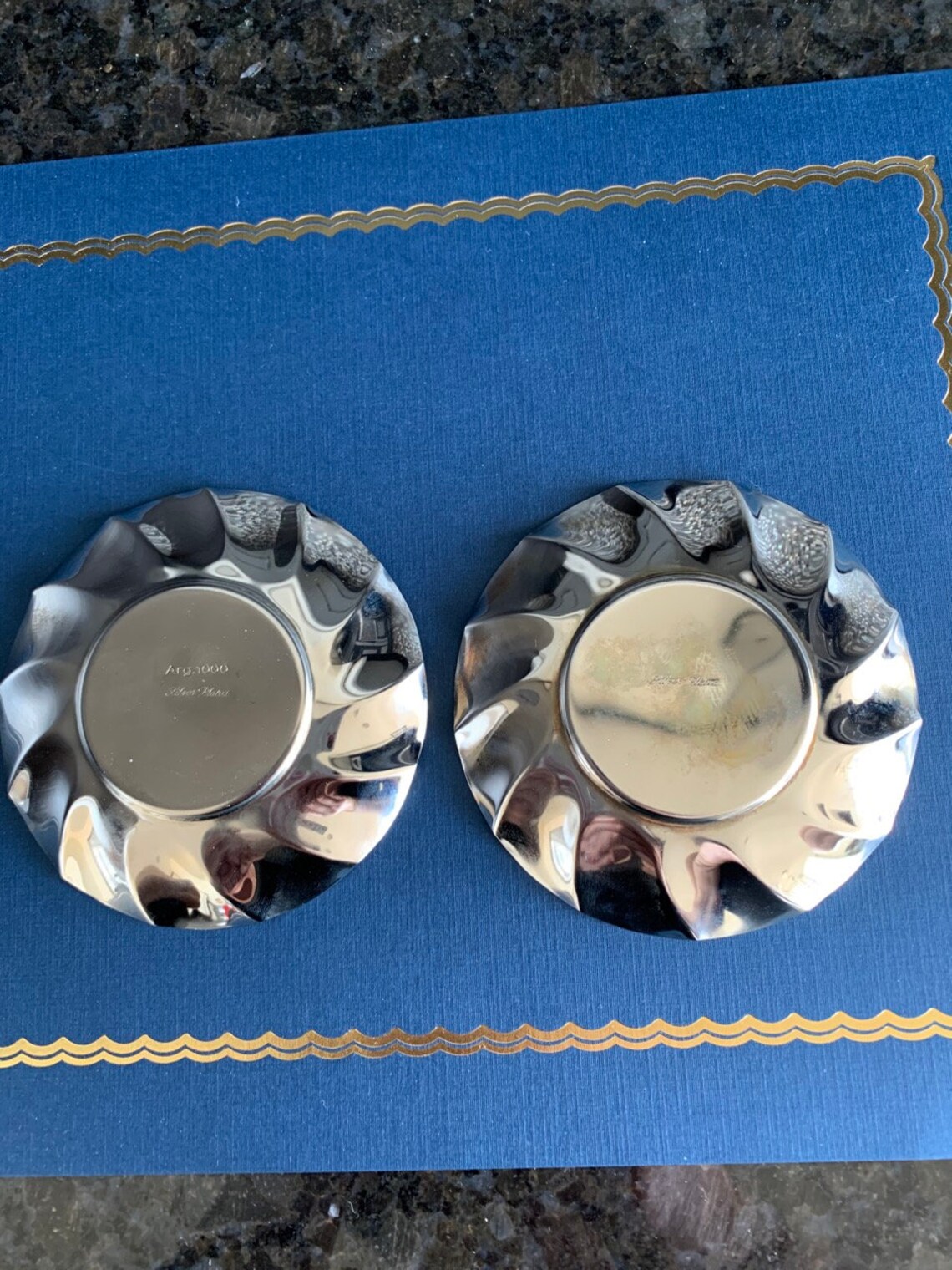 Vintage Italian Arg 1000 Silver Plated and Silver/gold Filled Embossed ...