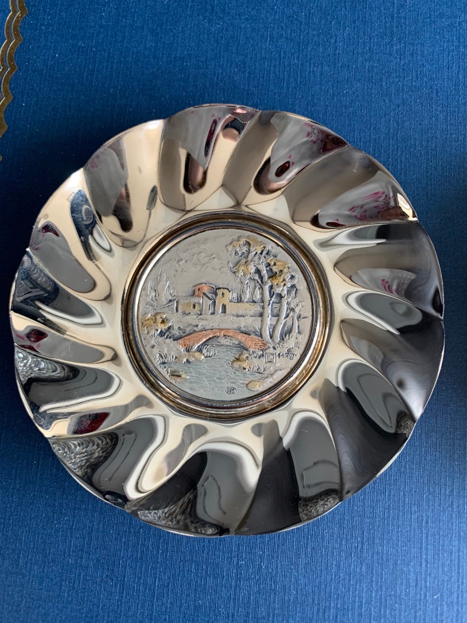 Vintage Italian Arg 1000 Silver Plated and Silver/gold Filled Embossed ...