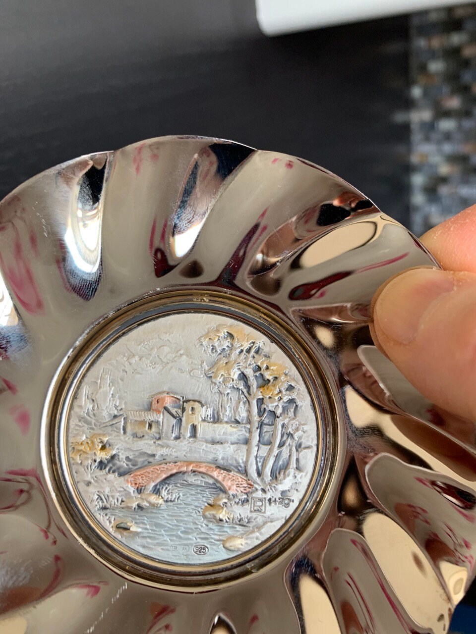 Vintage Italian Arg 1000 Silver Plated and Silver/gold Filled Embossed ...