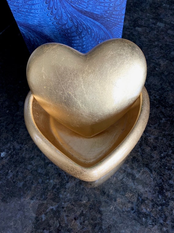 Vintage Teleflora Heart Shaped Porcelain Jewelry Trin… - Gem