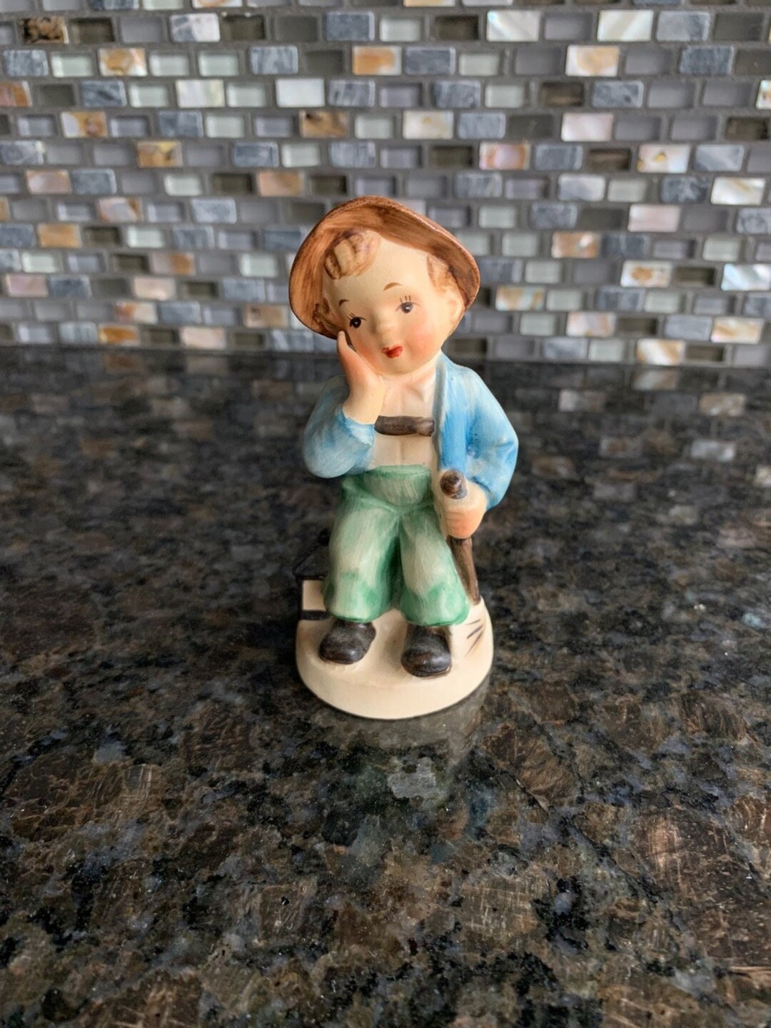 Vintage Napco Ceramic “tired” Boy Sitting With Axe Figurine Collectible ...