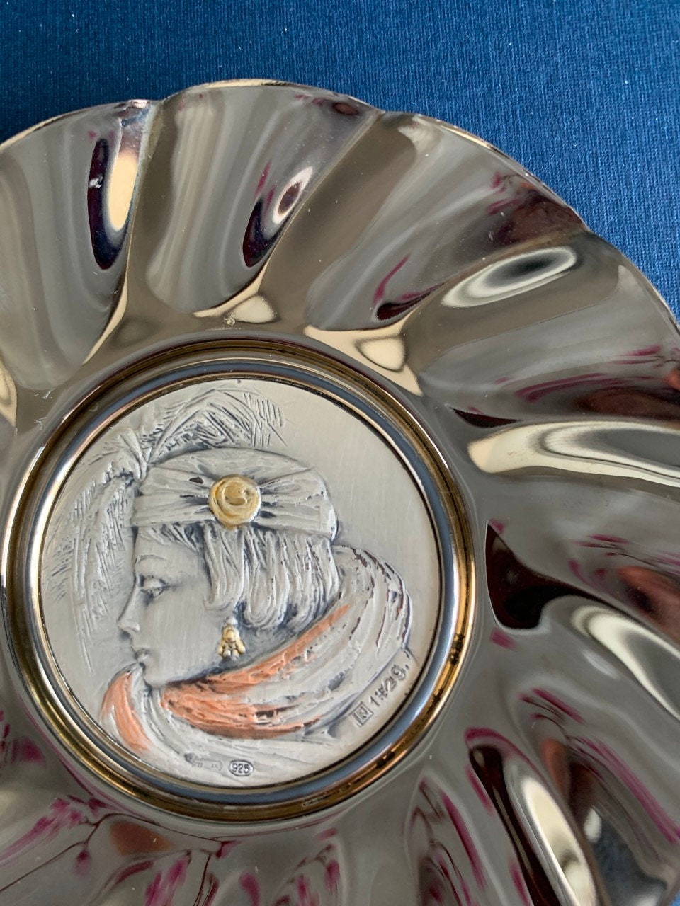 Vintage Italian Arg 1000 Silver Plated and Silver/gold Filled Embossed ...