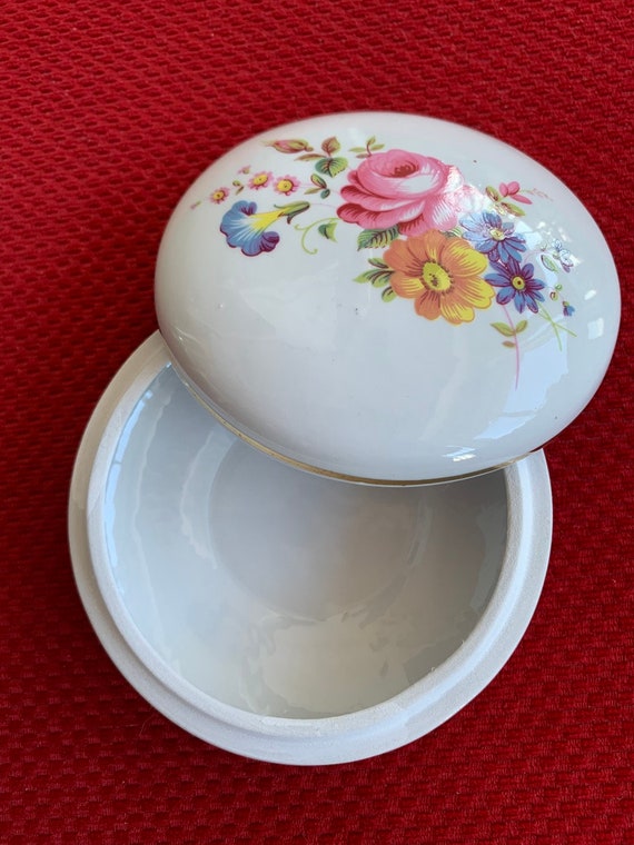 Hand Painted Porcelain Bone China Aquincum Trinket Je… - Gem