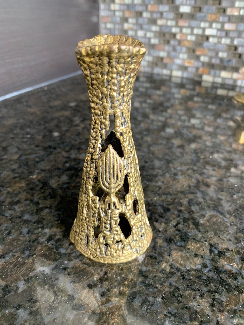 Wainberg israel Brass Shabbat Candle Holder. Brutalist Mid-cen Modern ...