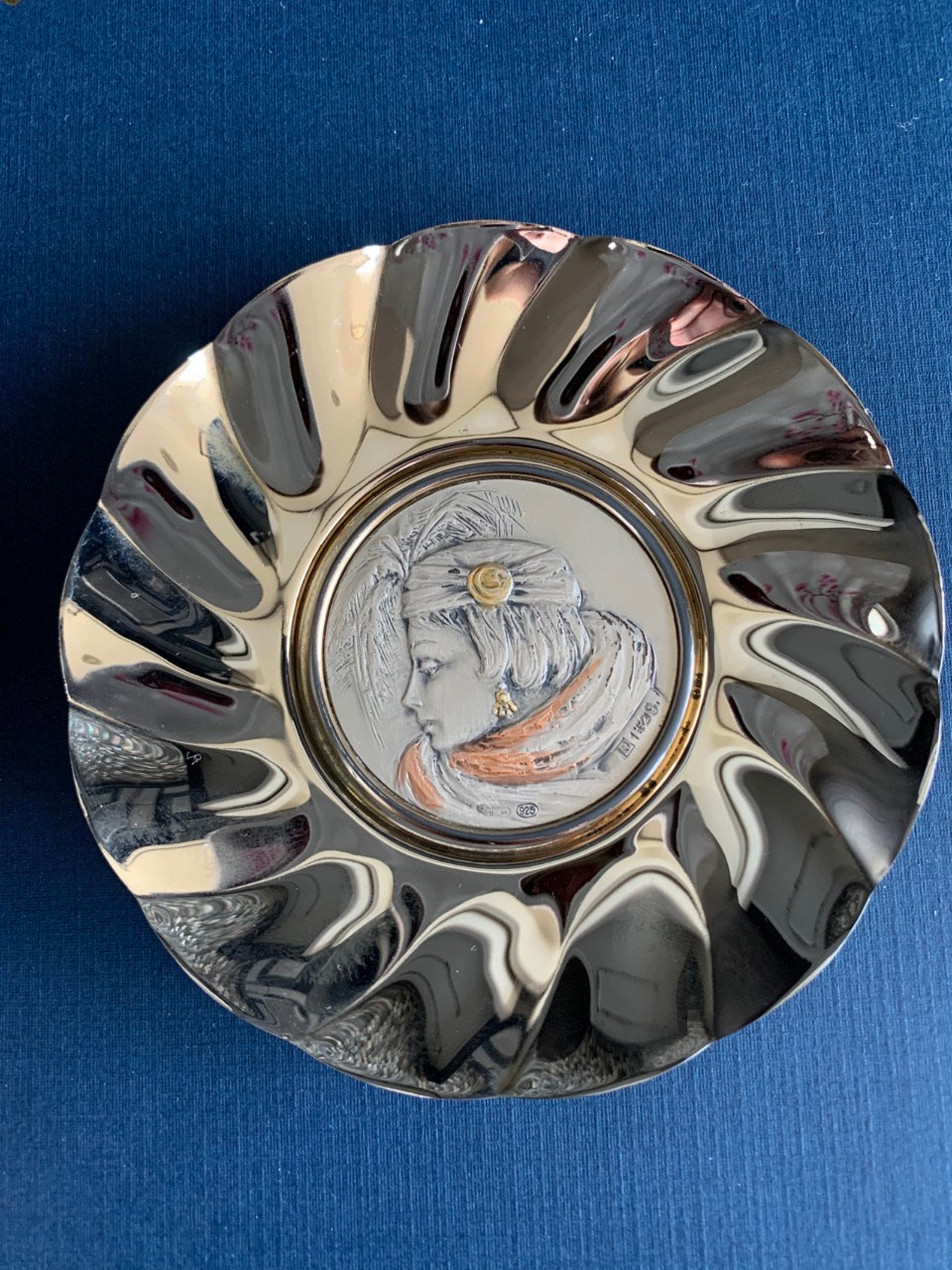 Vintage Italian Arg 1000 Silver Plated and Silver/gold Filled Embossed ...