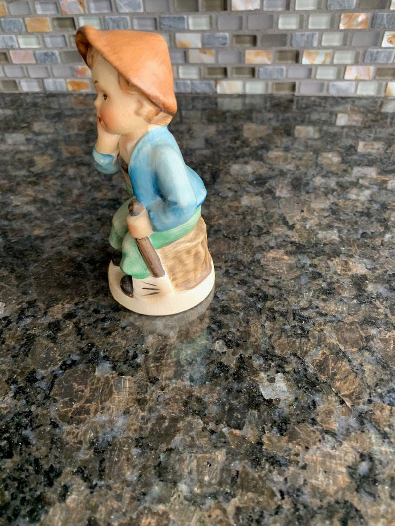 Vintage Napco Ceramic tired Boy Sitting With Axe Figurine Collectible ...