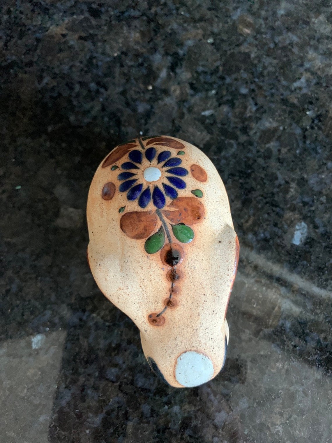 Mexican Tonala Pottery Rabbit With Floral Decoration Ceramic - Etsy