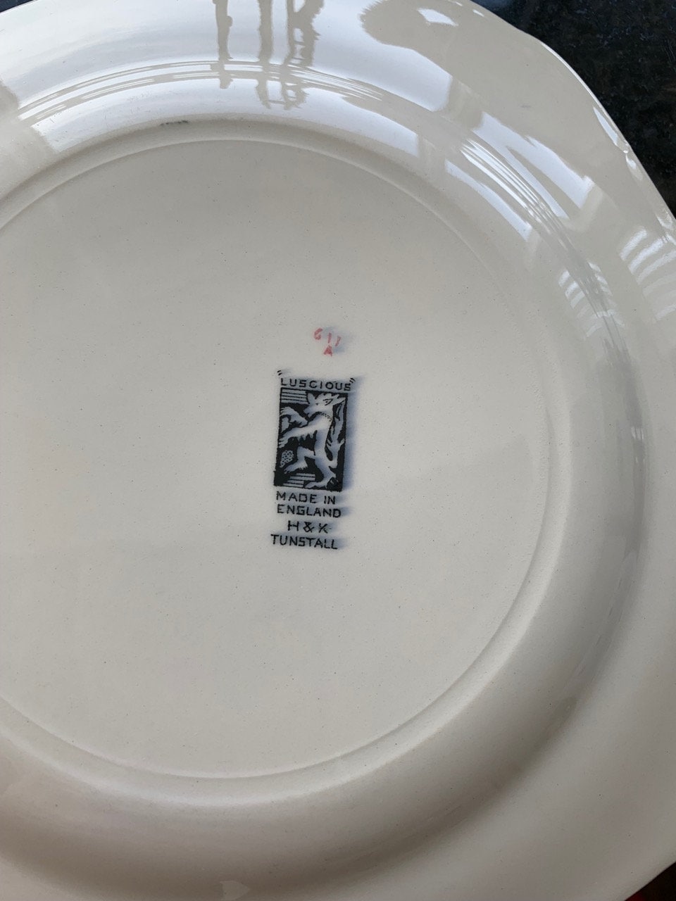 Antique English H&K Tunstall Peach and Grape Vase Hand Painted Autumn ...