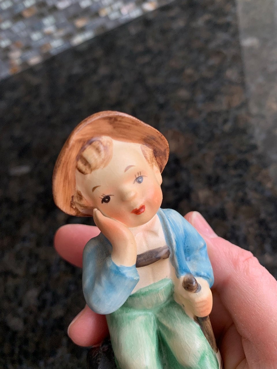 Vintage Napco Ceramic tired Boy Sitting With Axe Figurine Collectible ...