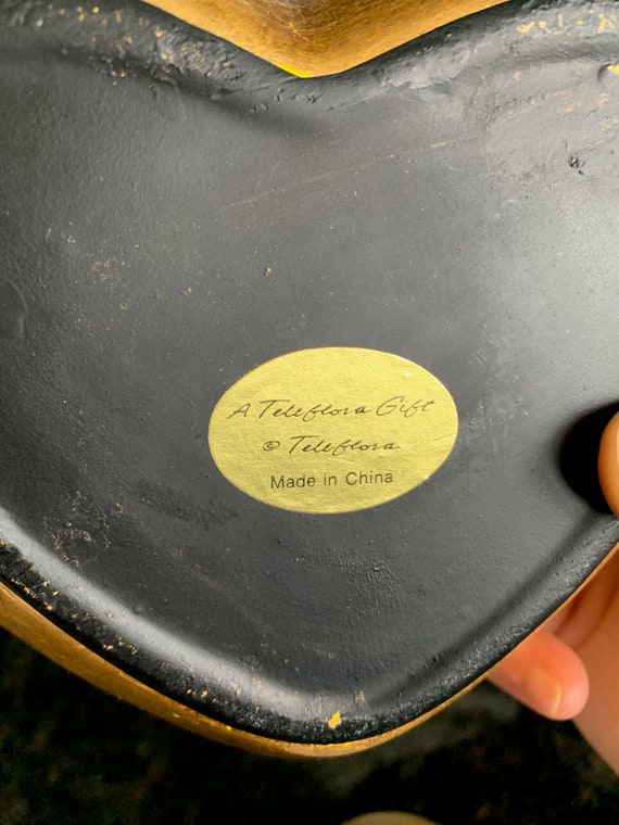 Vintage Teleflora Heart Shaped Porcelain Jewelry Trin… - Gem