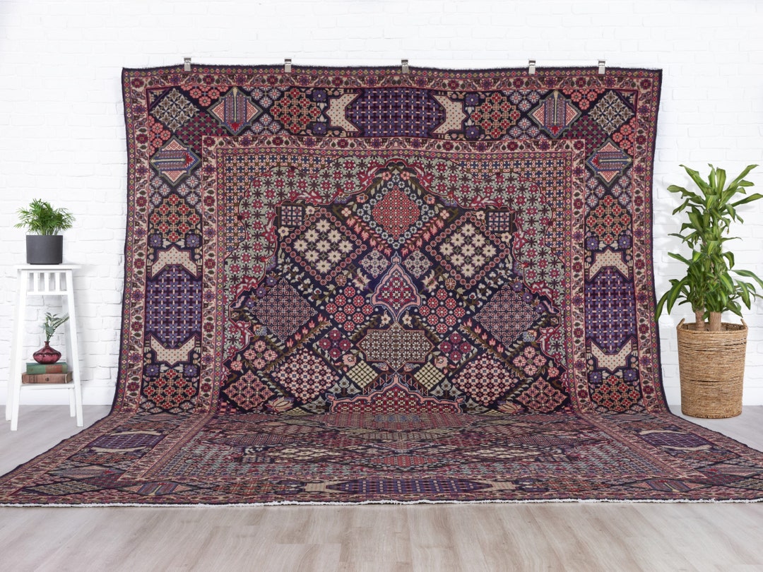 9x14 Rug, Colorful Rug, Vintage Rug, Oversized Rug, Palace Rug, Muted ...