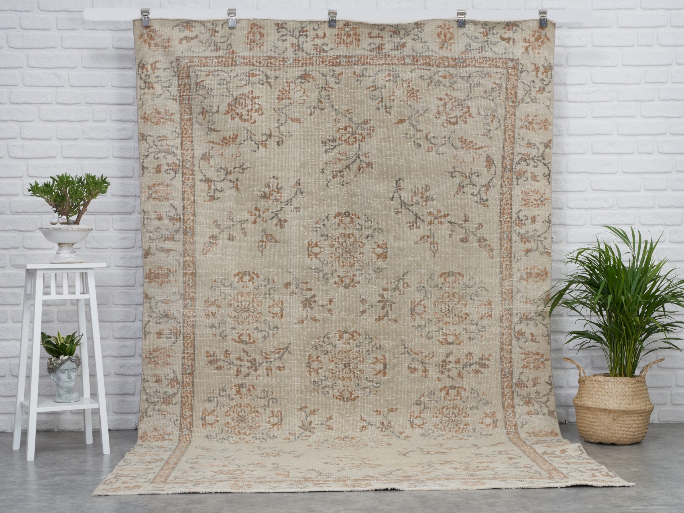 6x10 Vintage Rug Beige Area Rug Bedroom Rug Faded Rug | Etsy