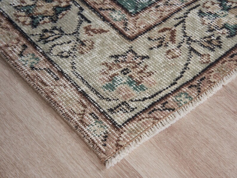 5x9 Vintage Rug Beige Turkish Area Rug Ivory Rug Wool - Etsy