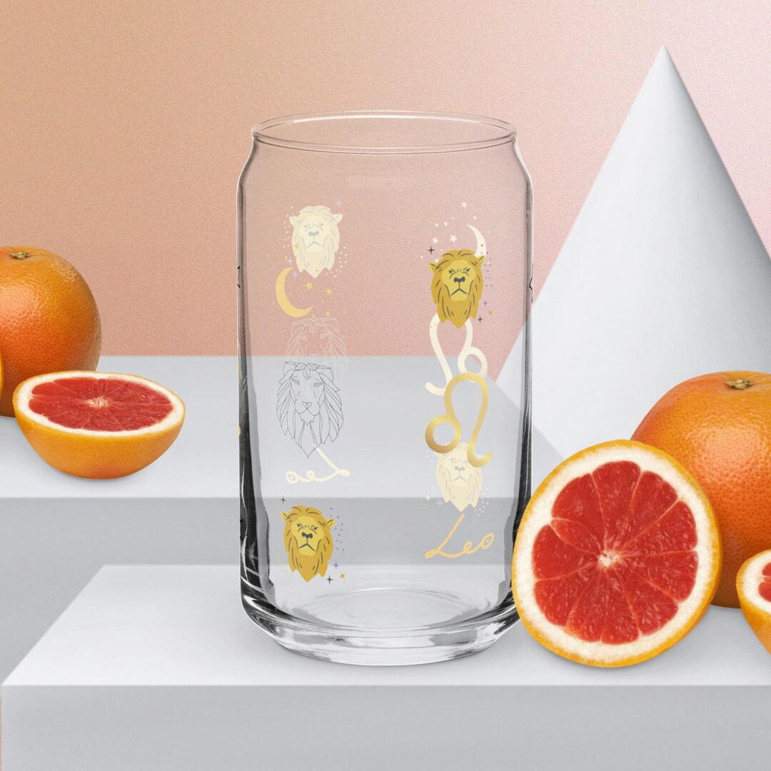 Soda Can-shaped Glass Cup Zodiac Leo - Etsy