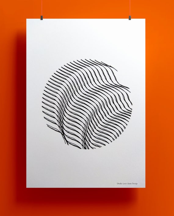 Illustration in Generative Art Printed With a Digital Plotter | Etsy