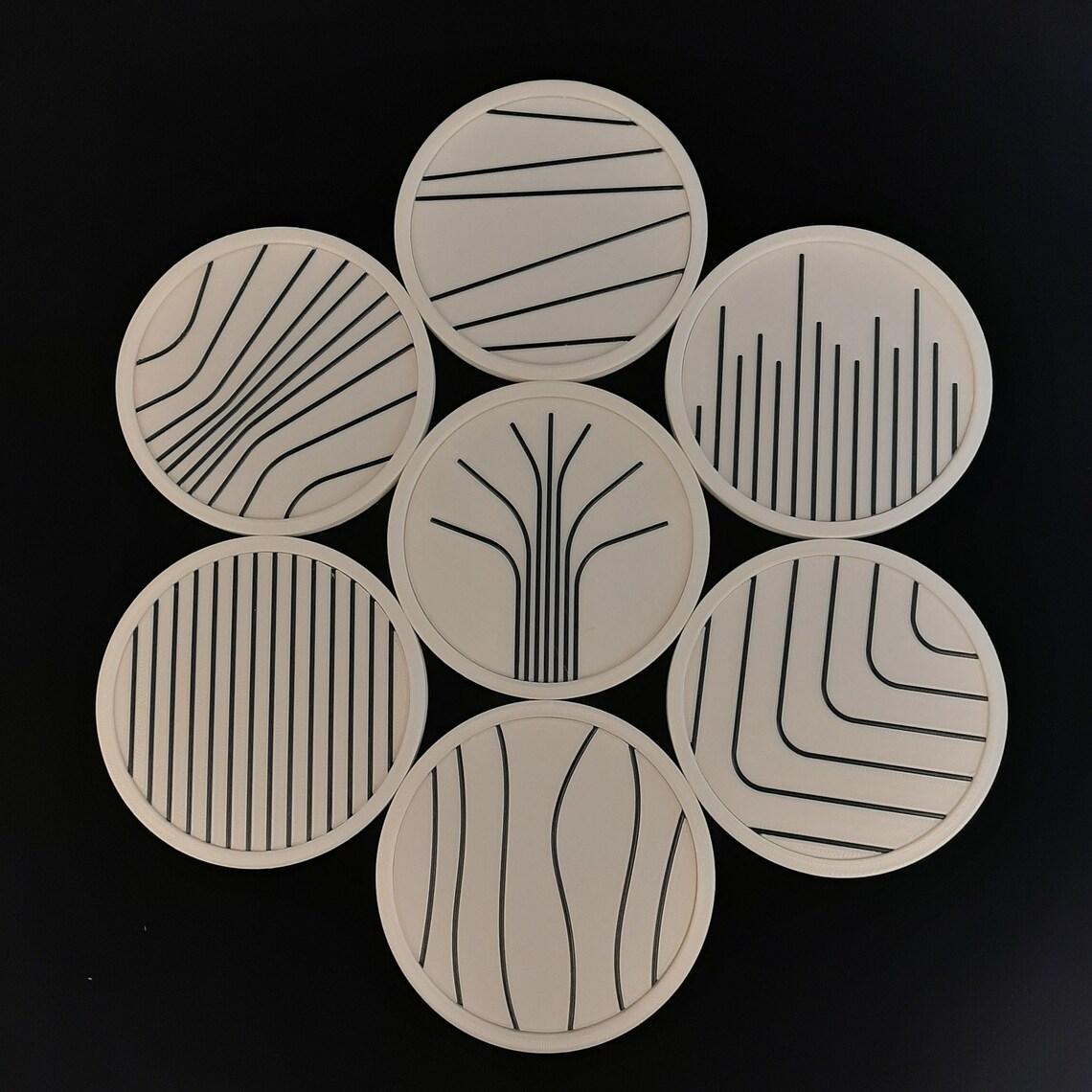 STL Files for 3D Printed Designer Coaster Set - Etsy