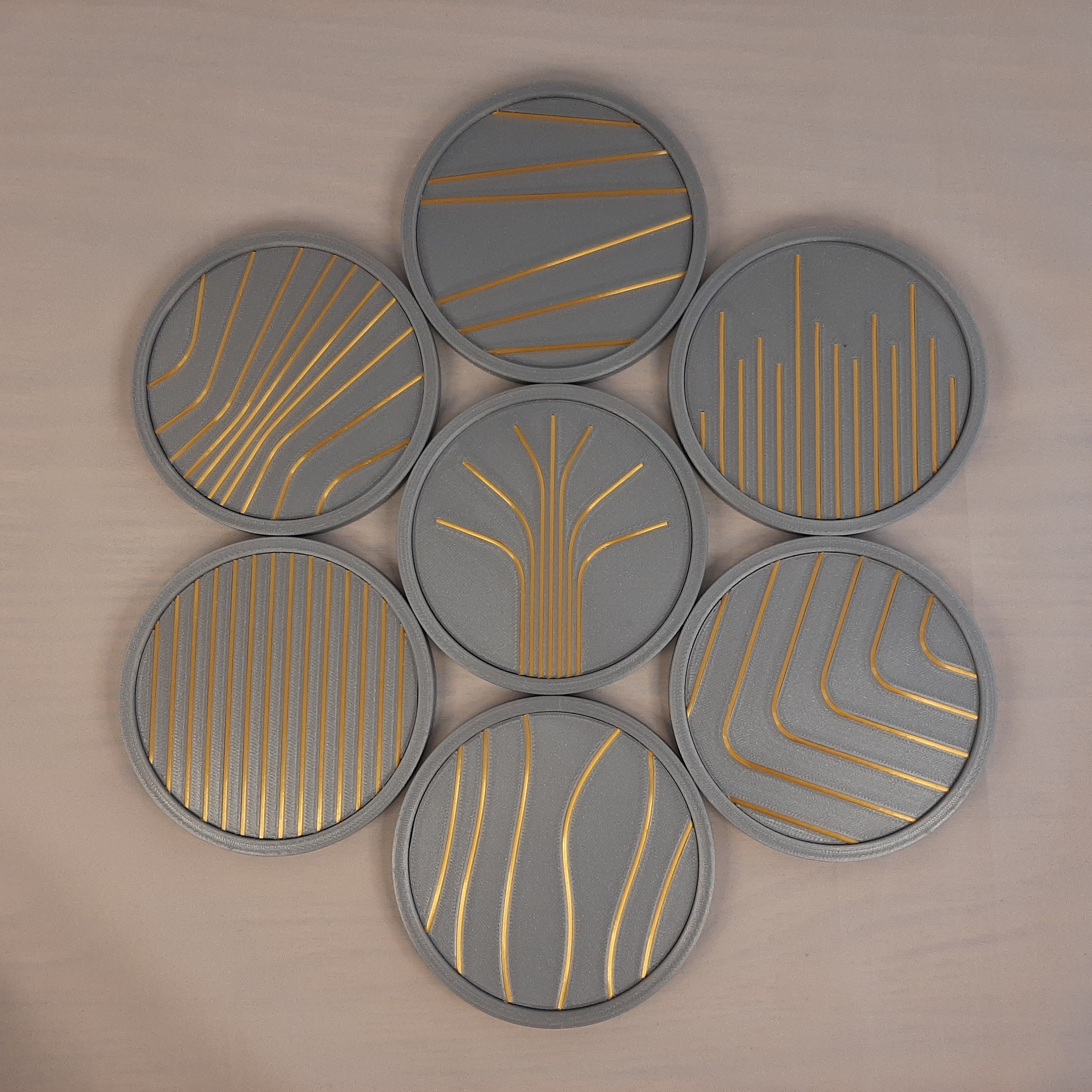 STL Files for 3D Printed Designer Coaster Set - Etsy