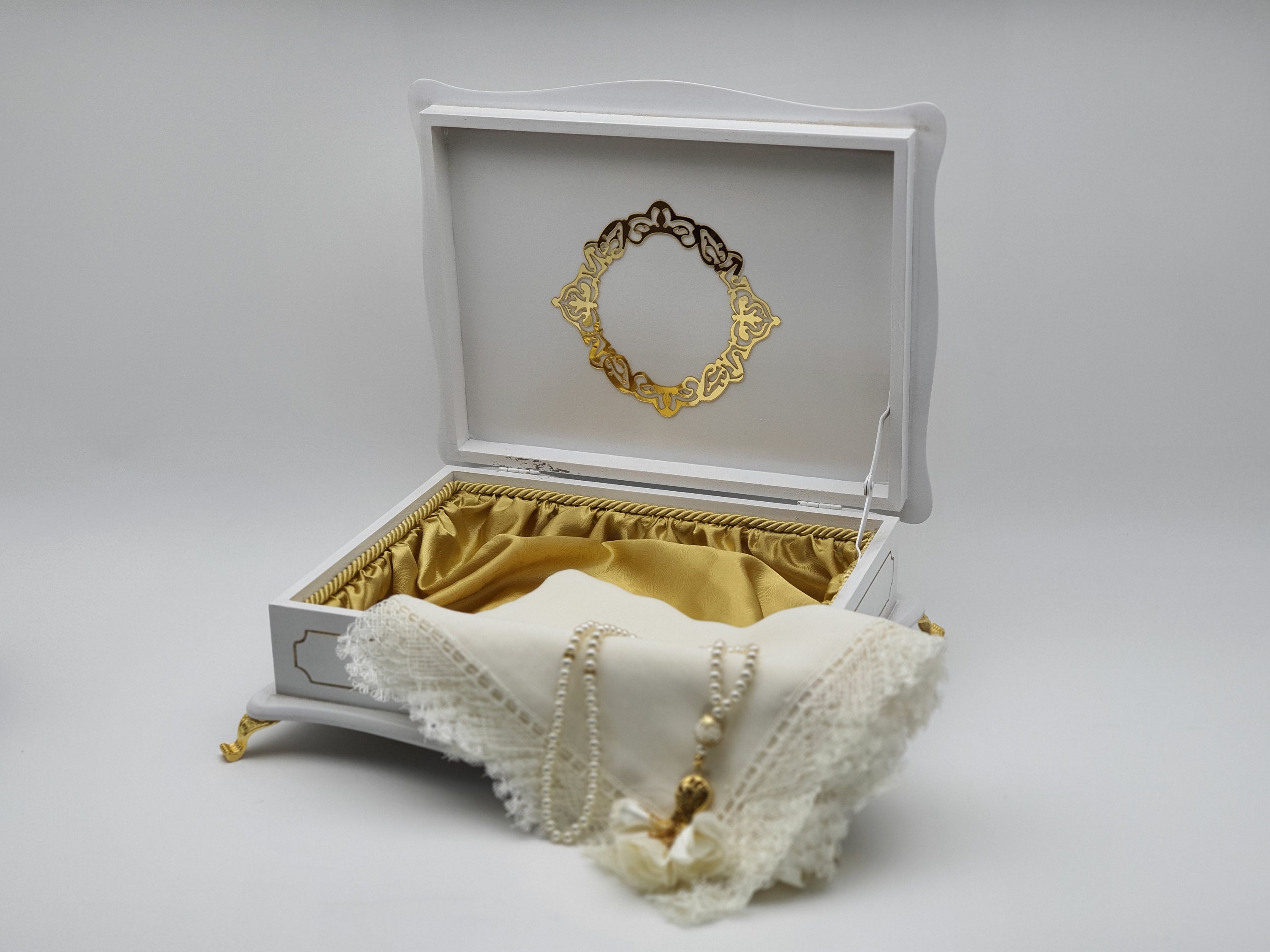 Gift Quran Wooden Box Set Personalization Rosary Bookmark | Etsy