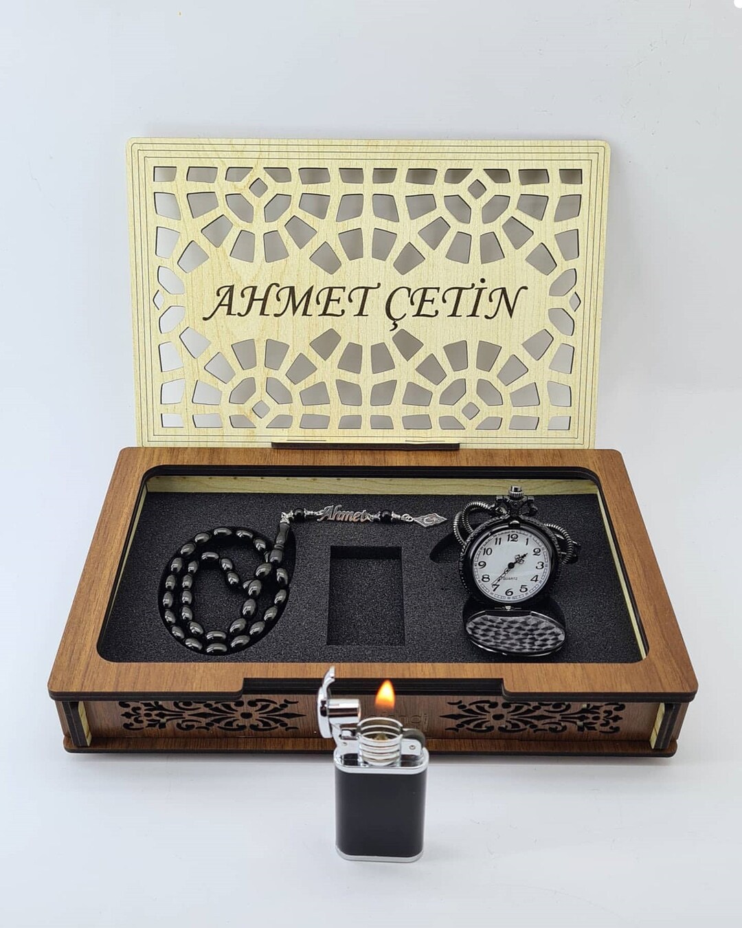 Personalized Wooden Box for Men -pocket Watch for Groomsmen ...