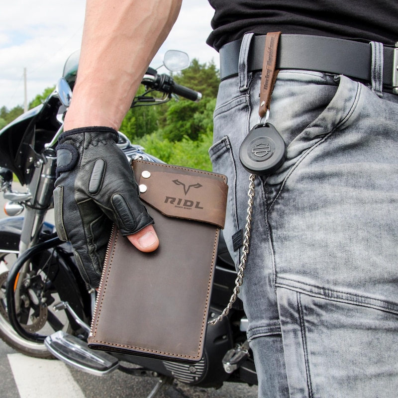 Leather Biker Wallet - Etsy