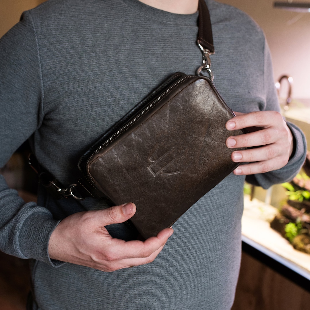 Customizable Mens Leather Crossbody Bag A Versatile Gift for ...