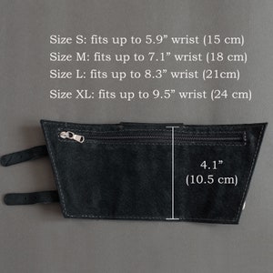 Customizable Leather Wrist Wallet: Bracelet Wallet for Travel, Biking ...