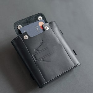 Handmade Genuine Leather Arm Wallet - Minimalist Cuff Wallet for Bikers ...