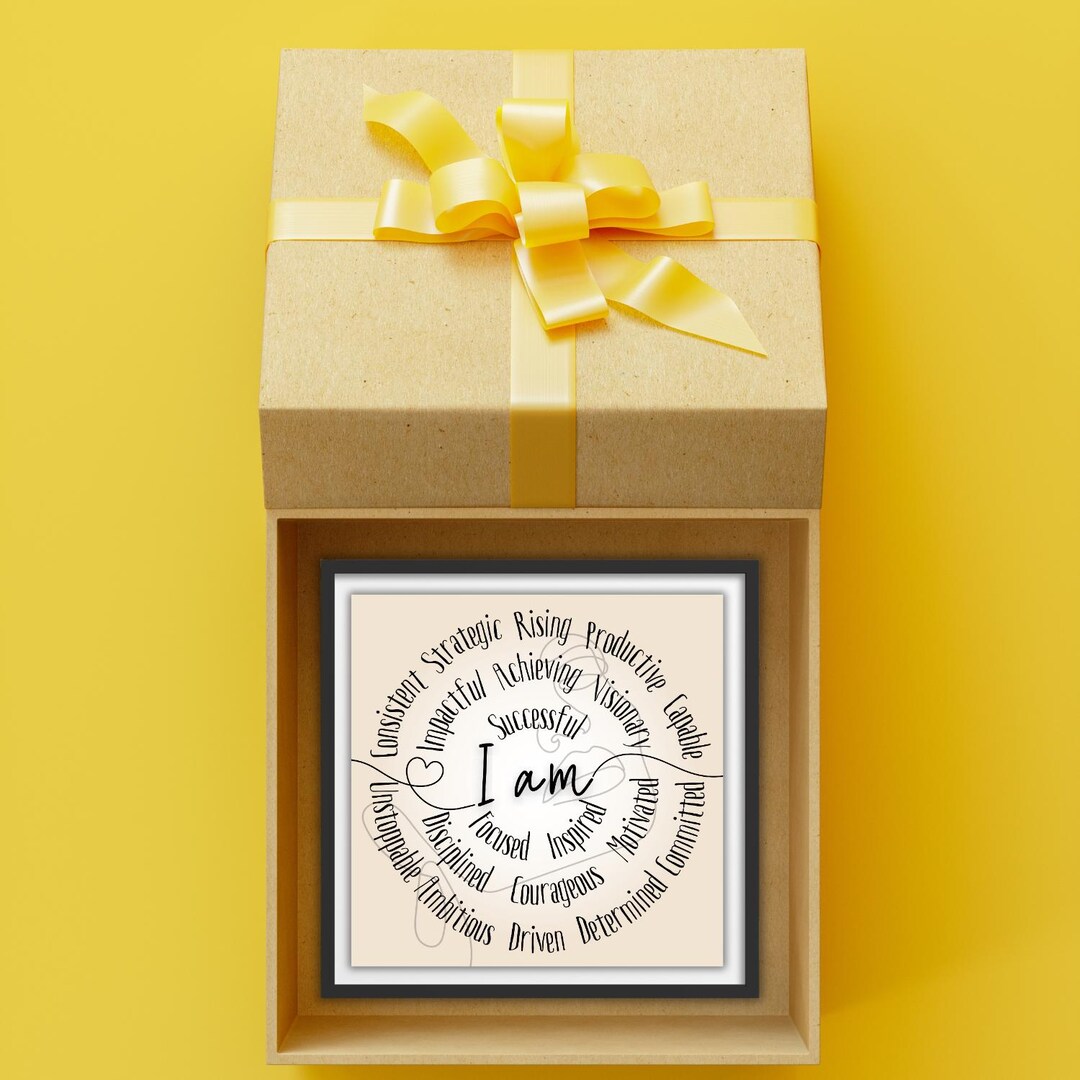 I Am Successful Affirmation Print: Motivational Square Wall Art Mantra ...