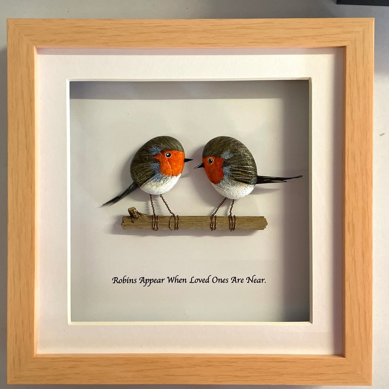 Robin Pebble Art - Etsy UK