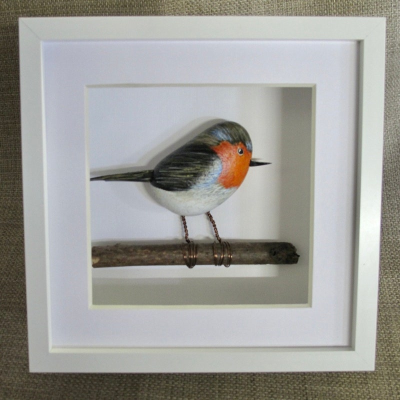 Robin Pebble Art - Etsy UK