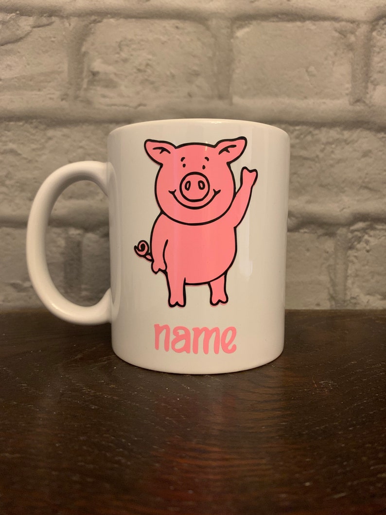 Glass mug Hot drink Personalised mug Percy Pig Percy Pig Glass Mug ...