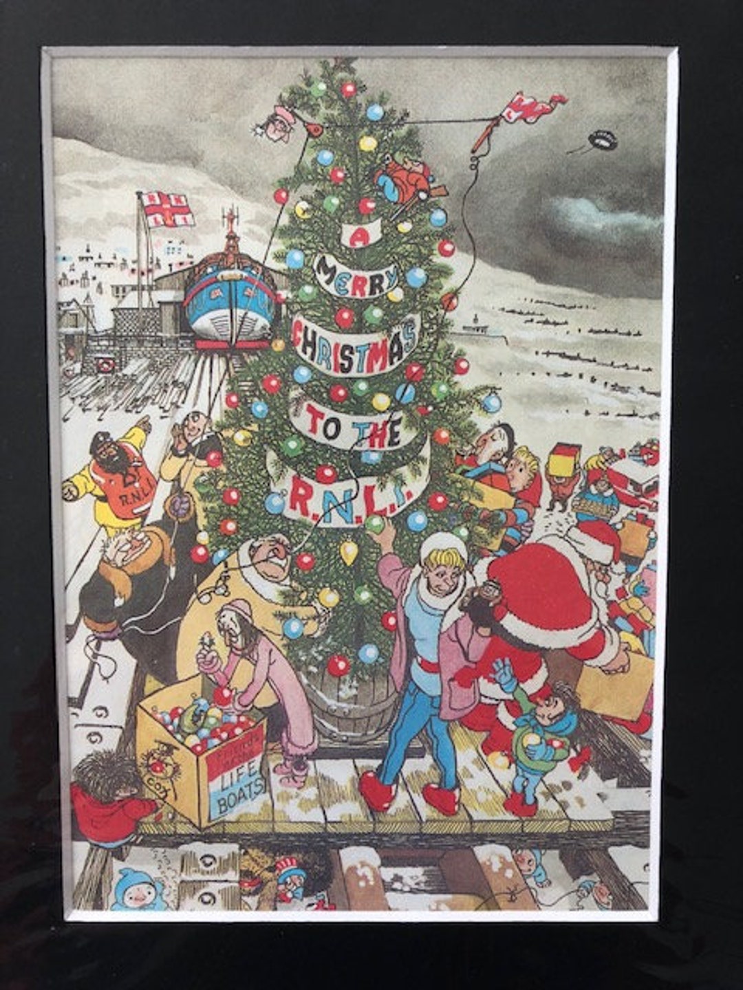 Humorous Vintage Original 1990 Giles RNLI Cartoon, Mounted/matted ...