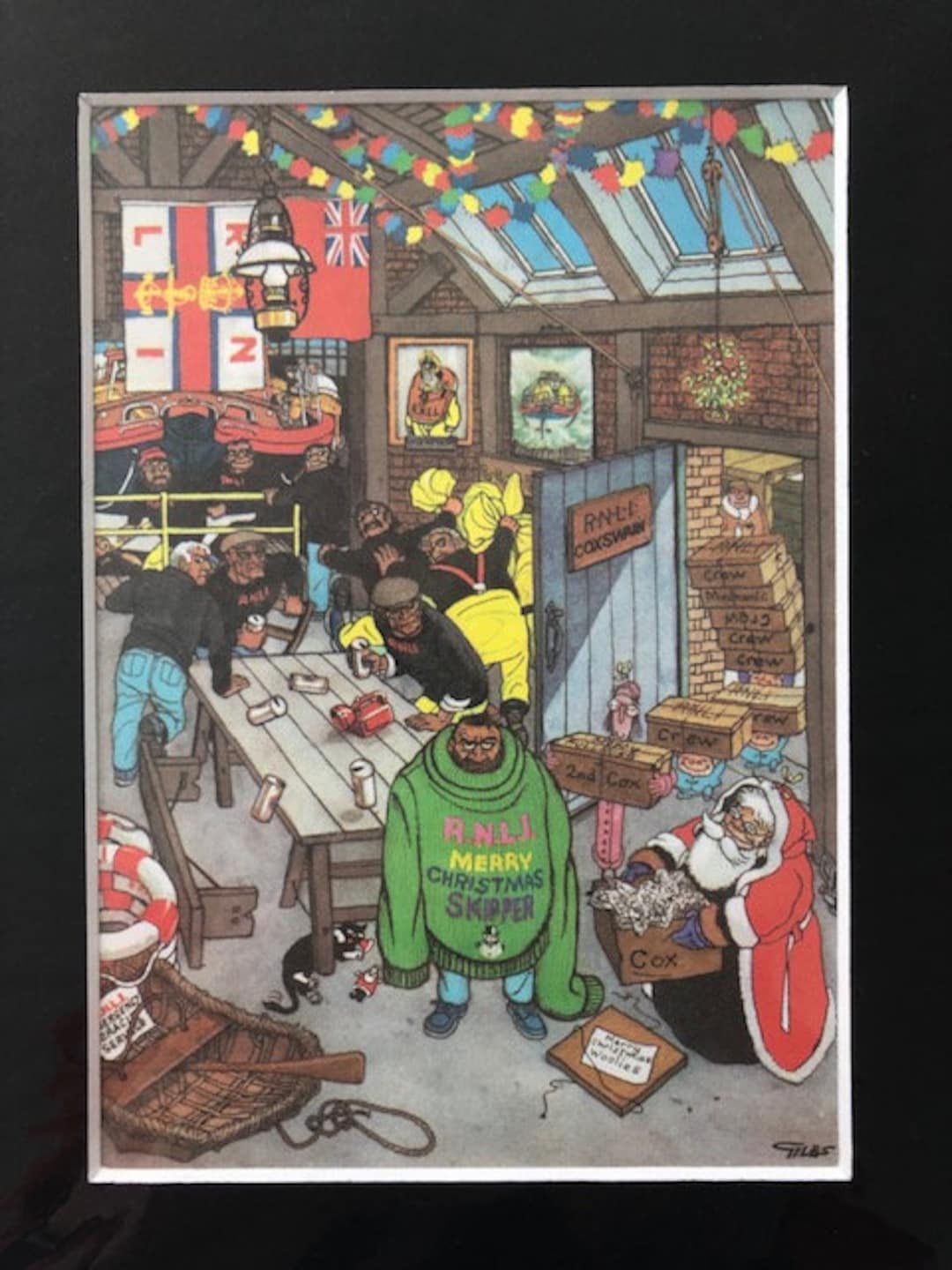 Humorous Vintage Original 1990 Giles RNLI Cartoon, Mounted/matted ...