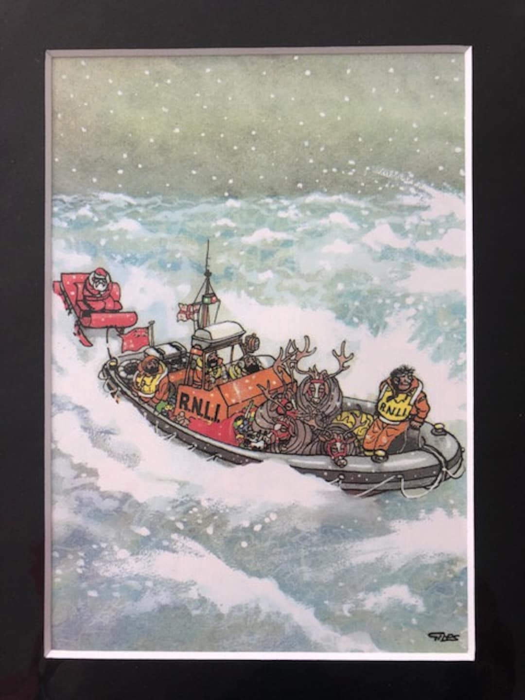 Humorous Vintage Original 1990 Giles RNLI Cartoon, Mounted/matted ...