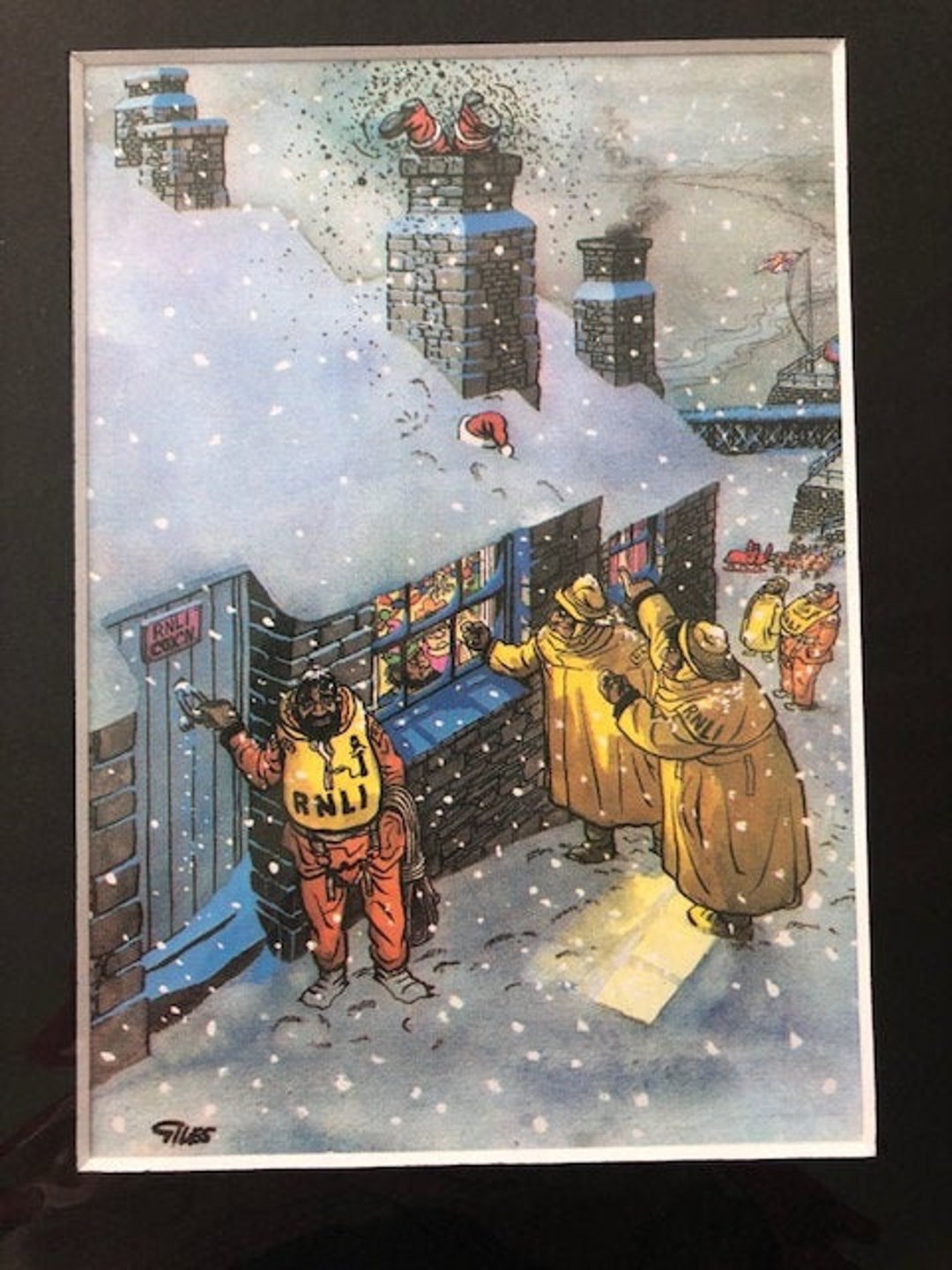 Humorous Vintage Original 1990 Giles RNLI Cartoon, Mounted/matted ...