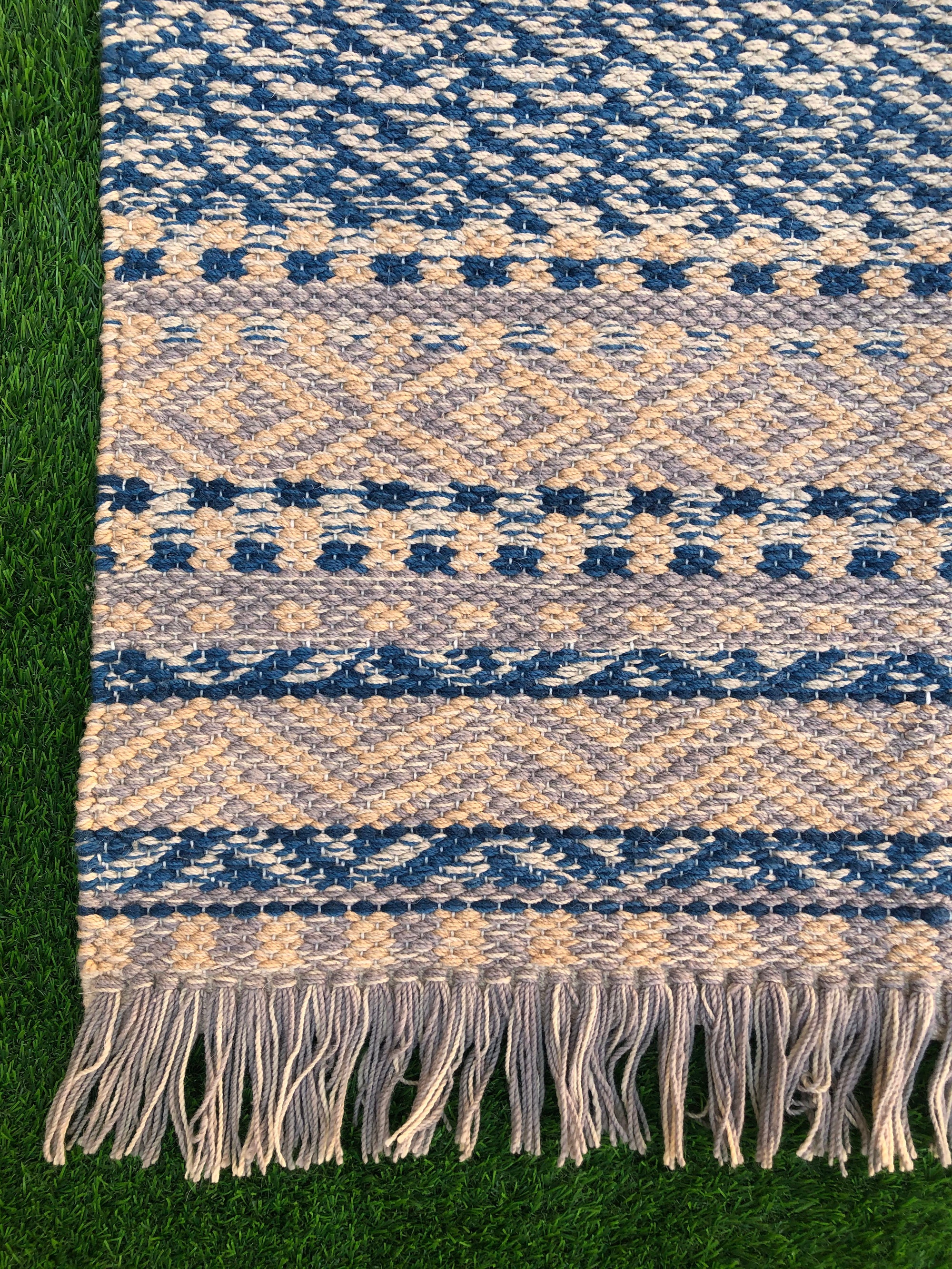 Handgewebter Wollteppich 100% Wolle Bereich Teppich Wohnzimmer - Etsy.de