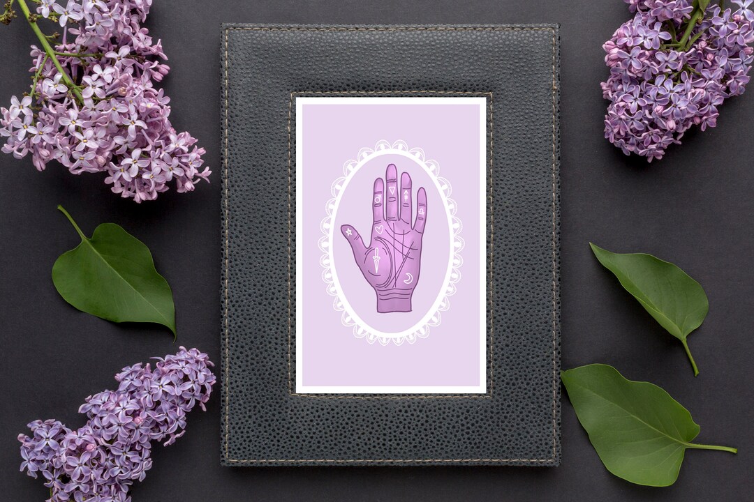 Palmistry Hand Digital Art Print – Download Only - Witch – Cottagecore ...