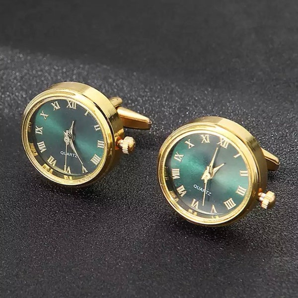 Clock Cufflinks - Etsy