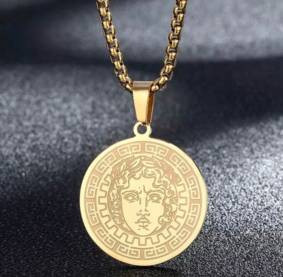 Gold Greek Goddess Pendant 18K Gold Greek God Necklace - Etsy