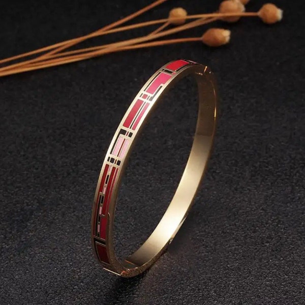 Enamel Cuff Bracelet - Etsy