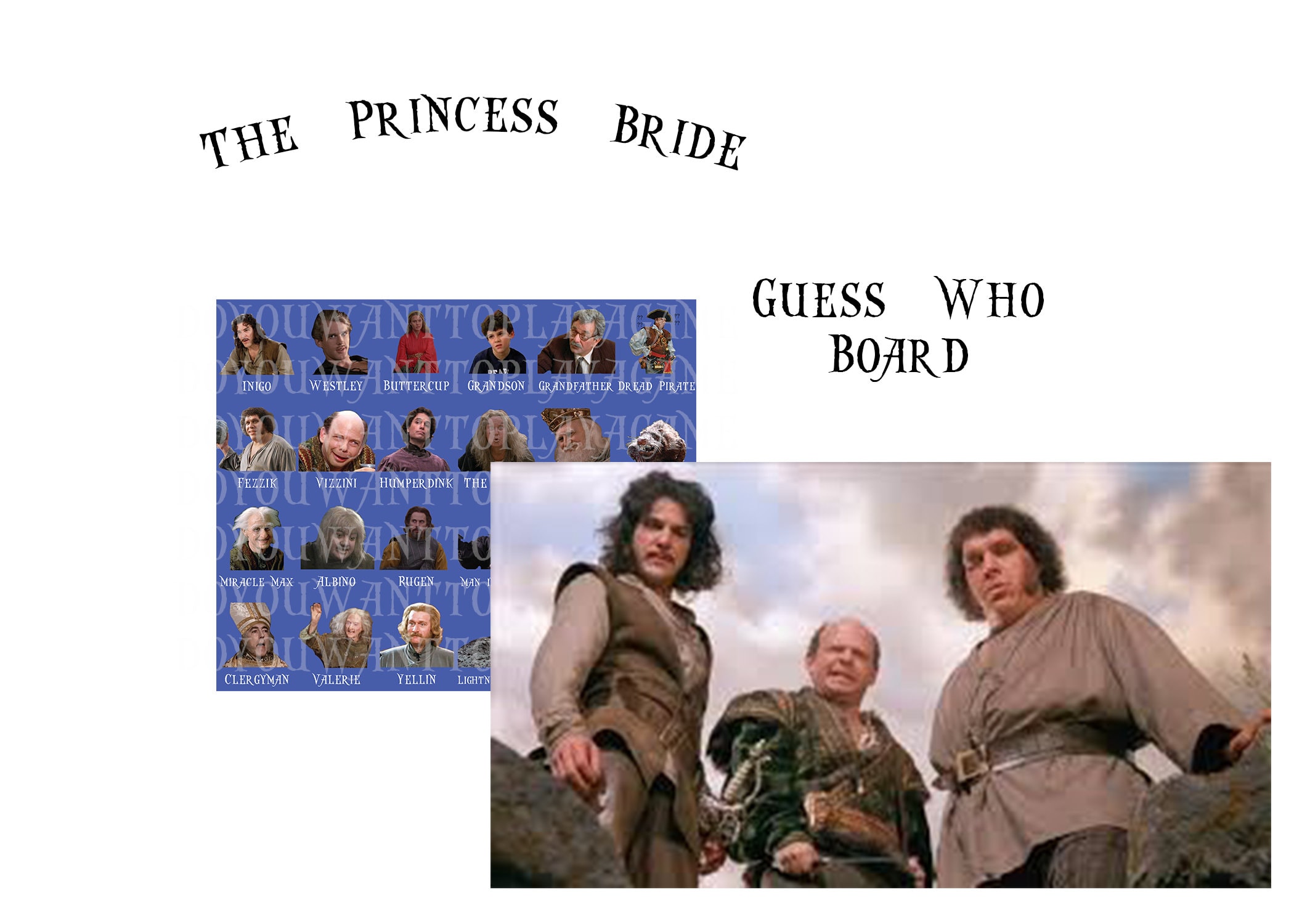 Guess Who? the Princess Bride PRINTABLE - Etsy