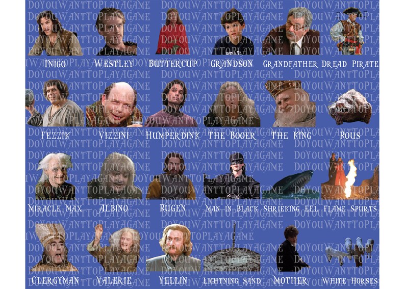 Guess Who? the Princess Bride PRINTABLE - Etsy