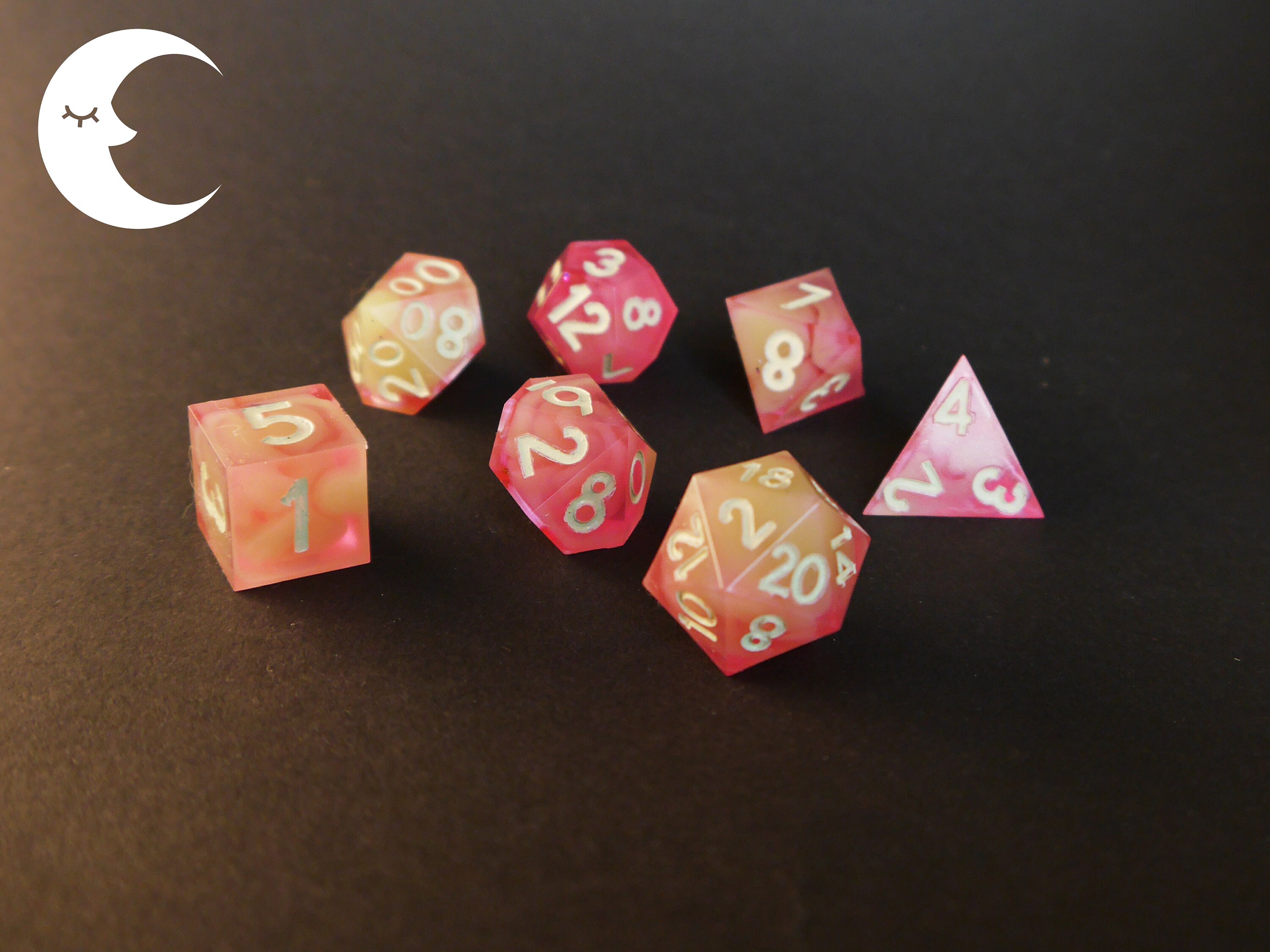 Full Dice Set zombie Flesh Sharp Edged - Etsy